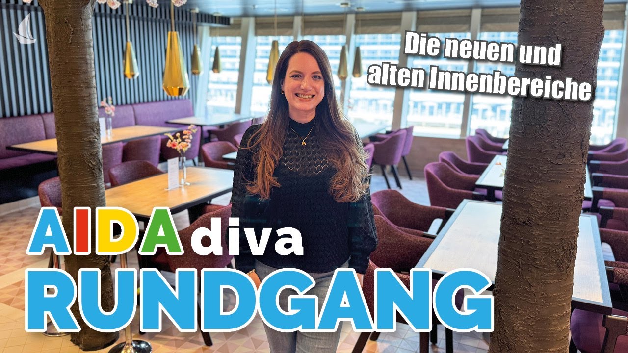 Großer AIDAdiva Innenrundgang 2025 - Restaurants, Bars & mehr | AIDA Evolution - YouTube