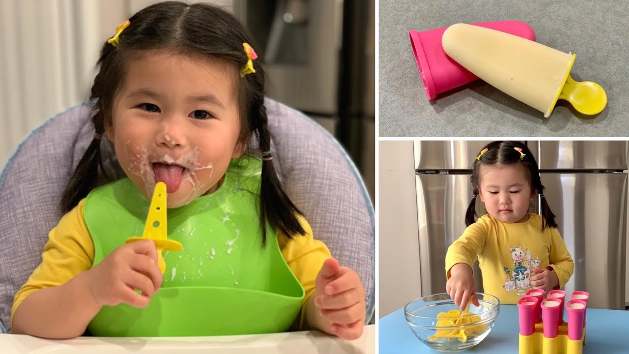 Creamy Tofu Popsicles [3 INGREDIENTS] | 兩歲學做豆腐雪條 - YouTube