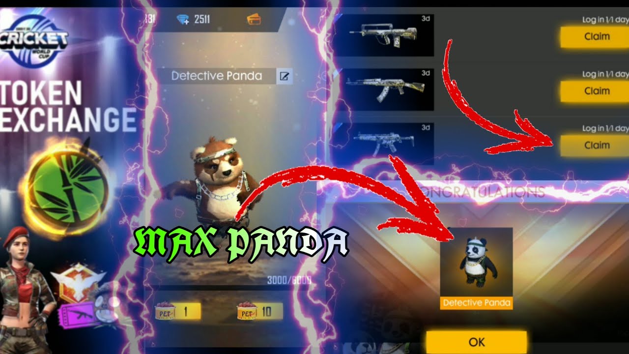 HOW TO GET PANDA PET , MAX PANDA ,NEW EVENTS FREE FIRE 2019 - YouTube