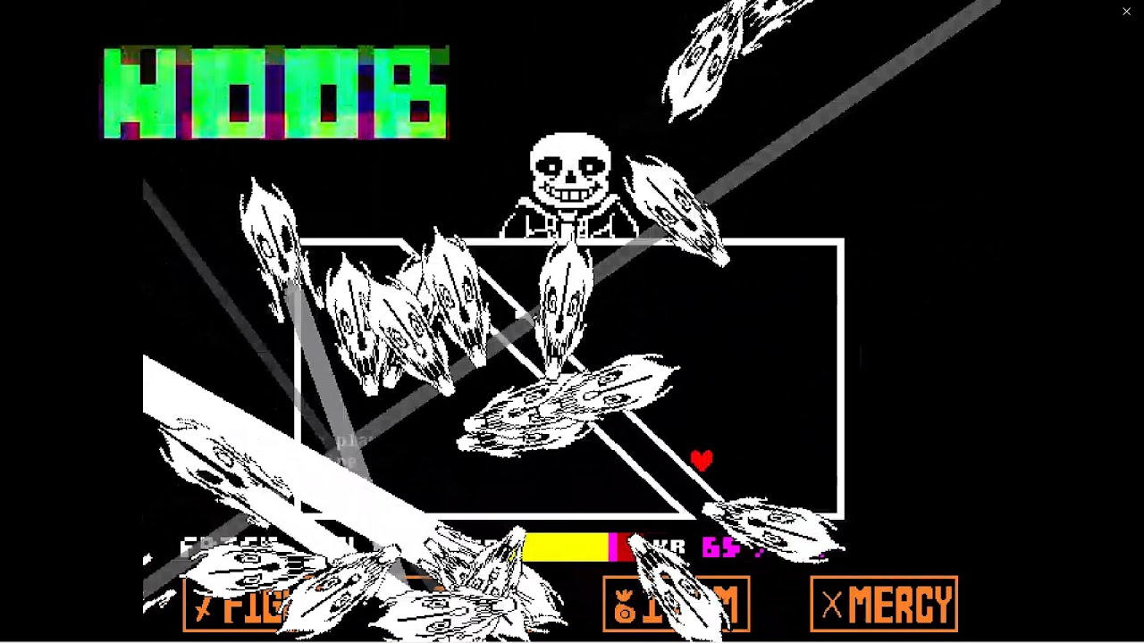 [NOOB Mode]UNDERTALE HARD MODE Sans Fight by siki - YouTube