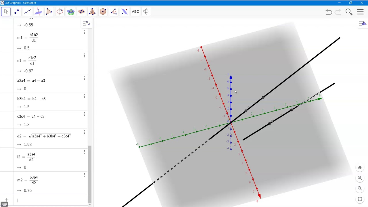 Visually - 3D - Shortest Distance Between Skew Lines - YouTube