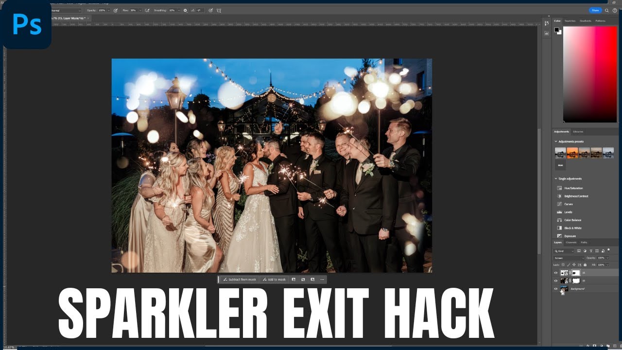 Level Up Your Sparkler Exits: The Overlay Hack (Photoshop Tutorial) - YouTube