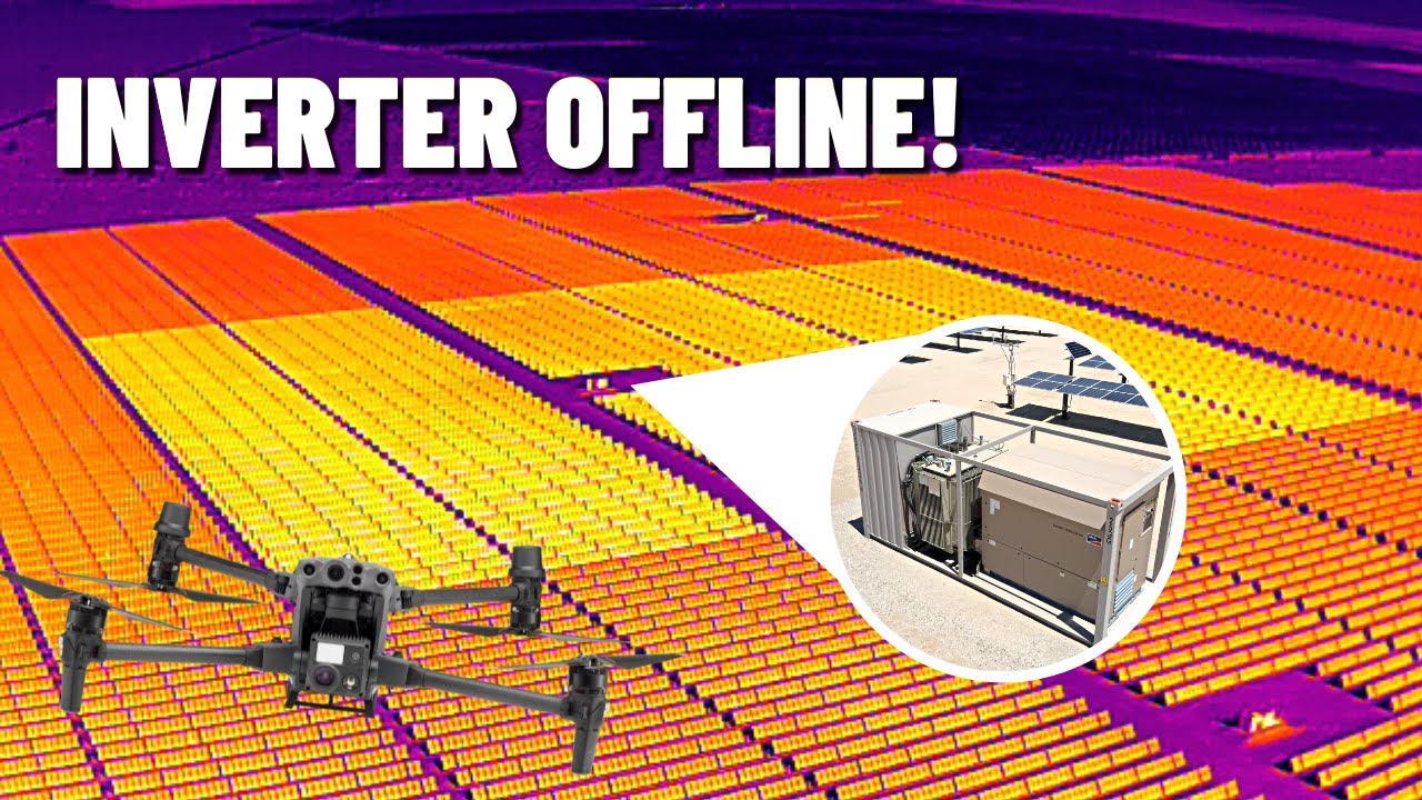 Aerial Thermography Offline Inverter - Utility PV Power Plant - YouTube