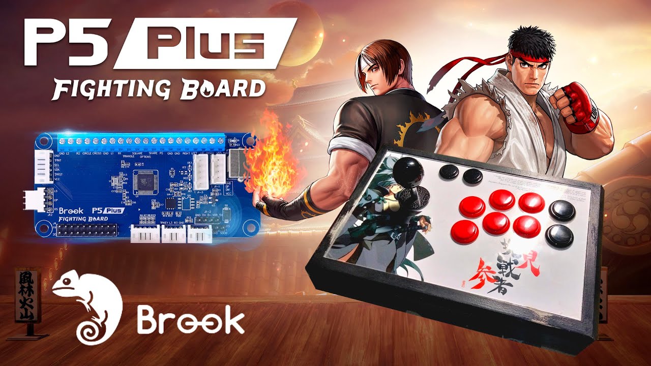 He instalado Placa Brook P5 Plus en un viejo Arcade Stick de un amigo ...