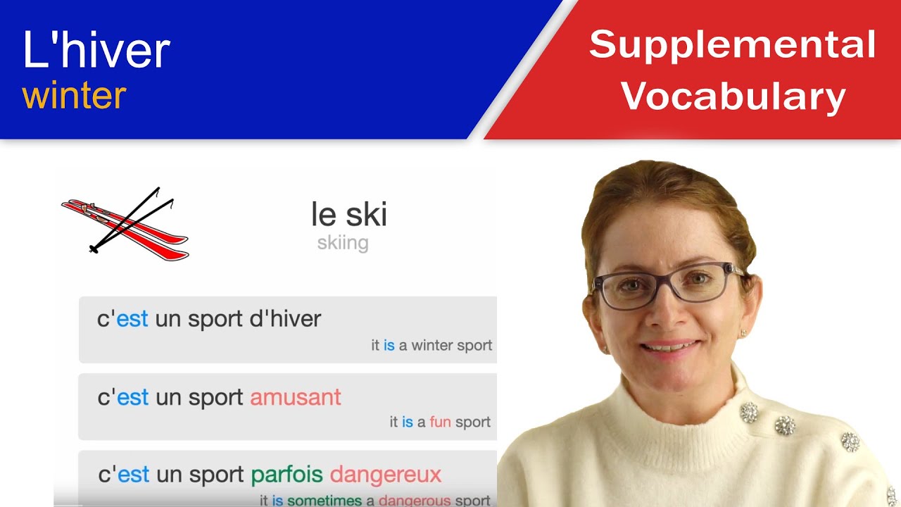 Winter in French. Supplemental vocabulary. - YouTube