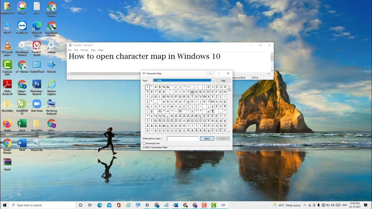 How to open character map in Windows 10/11 Tutorial - YouTube