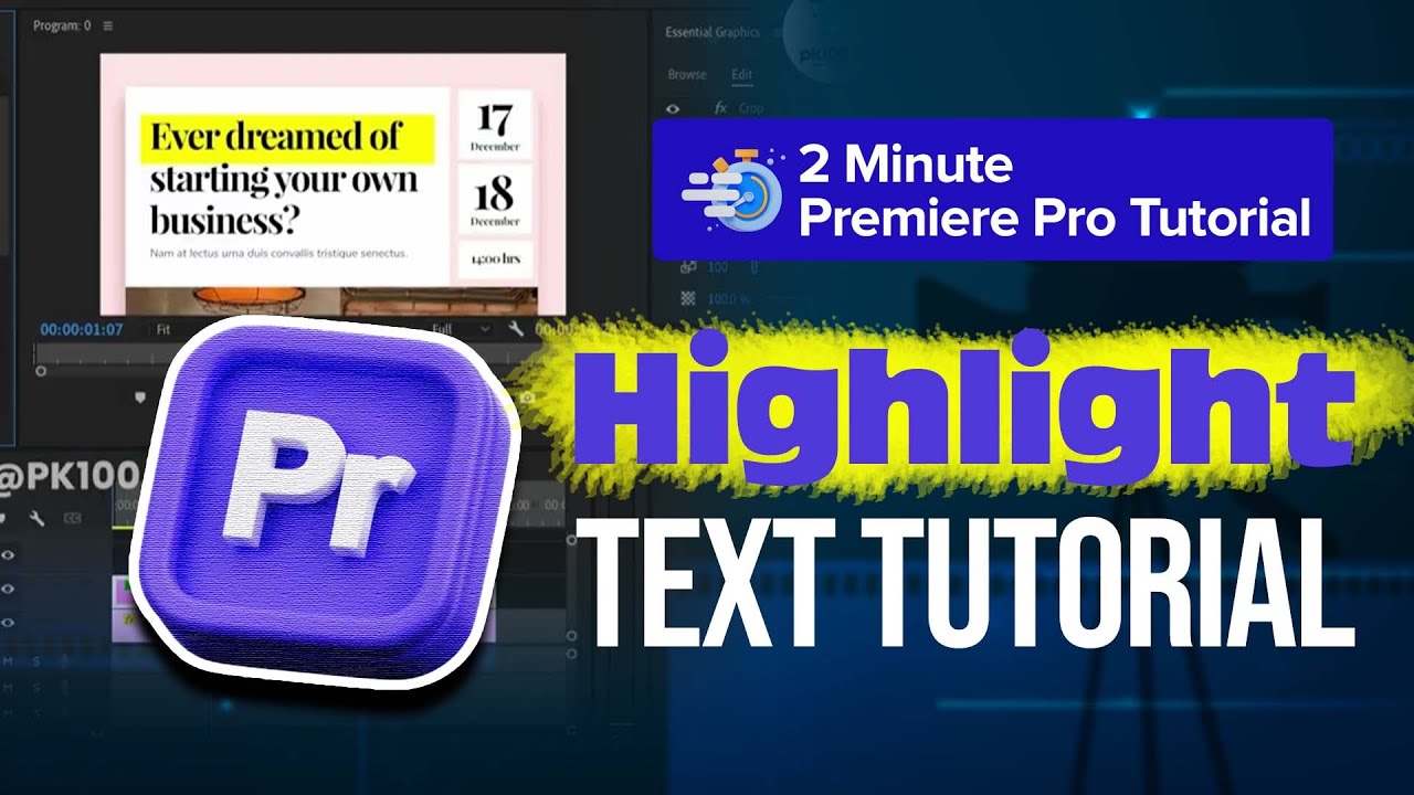 How to Highlight Text in Premiere Pro Tutorial - YouTube