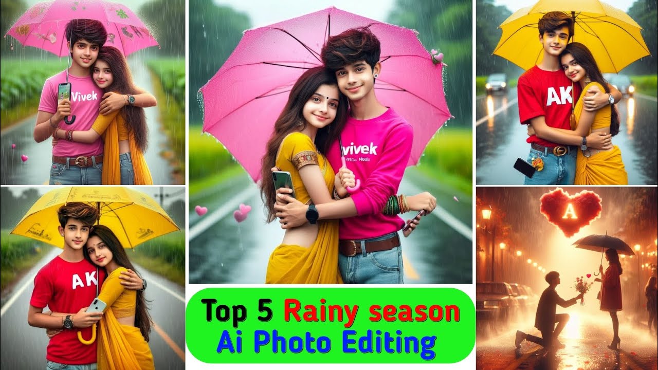 Top 5 Rainy season Ai Photo Editing Prompt | Ai Photo Editing | Couples ...