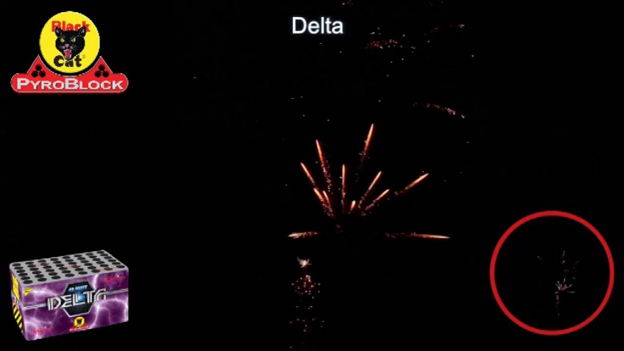 PyroBlock Delta 48 Shot by Black Cat Fireworks - YouTube