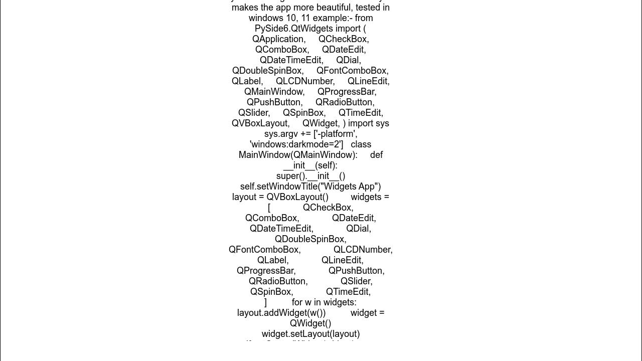 How do I use QT6 Dark Theme with PySide6 - YouTube