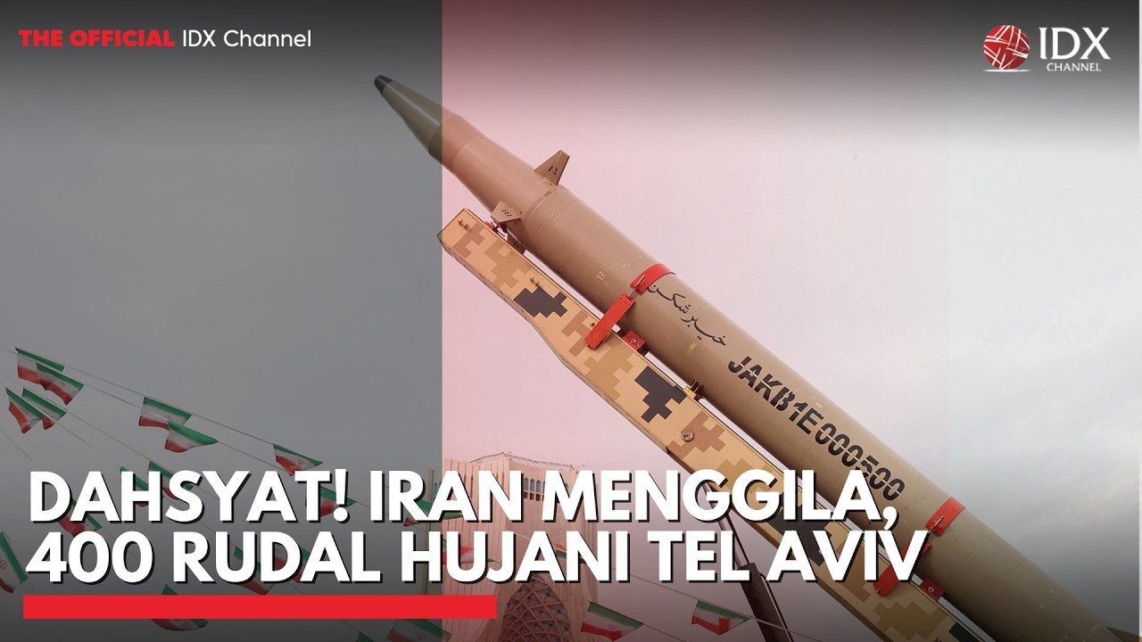 Dahsyat! Iran Menggila, 400 Rudal Hujani Tel Aviv | IDXC UPDATE - YouTube