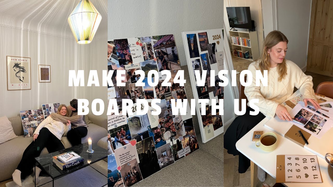 Vlog // Making our 2024 vision boards + guide to make your own vision ...
