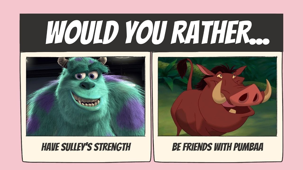 WOULD YOU RATHER DISNEY edition part 4 - YouTube