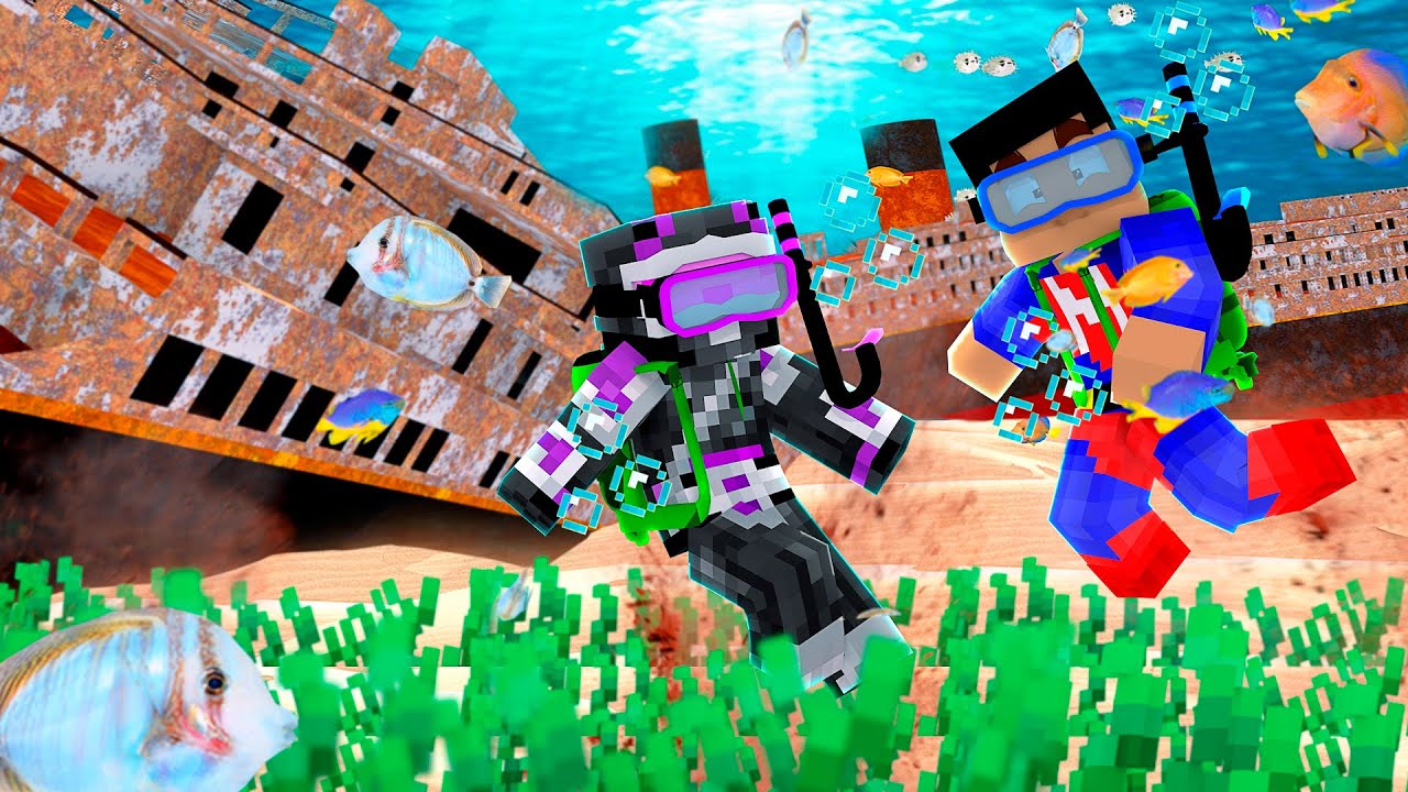 VISITAMOS EL TITANIC EN EL FONDO DEL MAR EN MINECRAFT TROLL 😱🚢 - YouTube