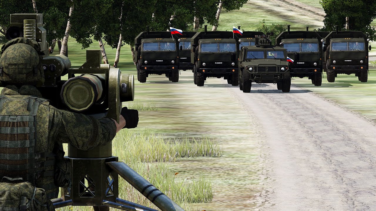 Russian Military convoy were ambushed: Missile Blows Up BTR in seconds ...