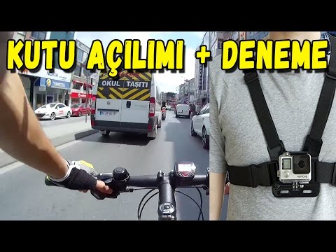 AKSİYON KAMERASI İÇİN GÖĞÜS APARATI (GoPro + SJCAM...) - KUTU AÇILIMI + DENEME