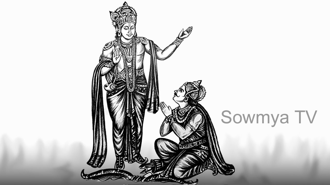 krishna aur arjun bhagwat geeta drawing / bhagwat geeta drawing / geeta ...