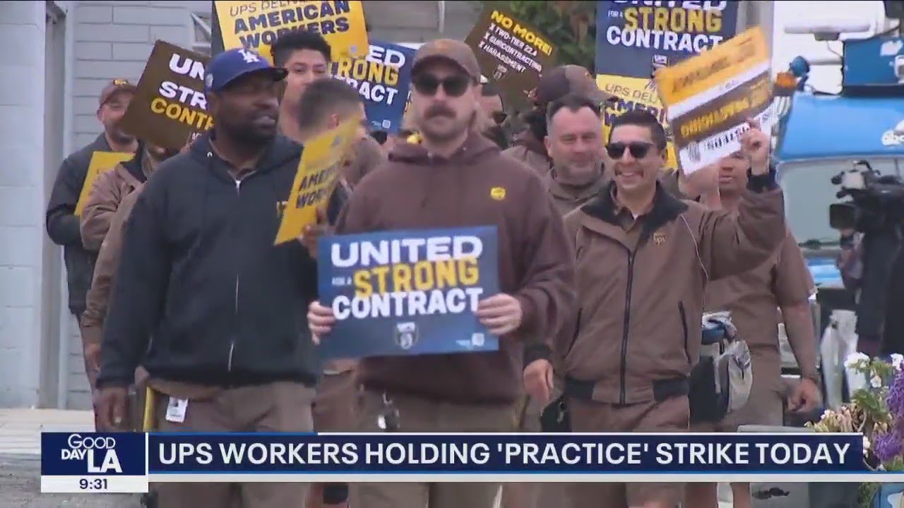 UPS workers holding 'practice' strike today - YouTube
