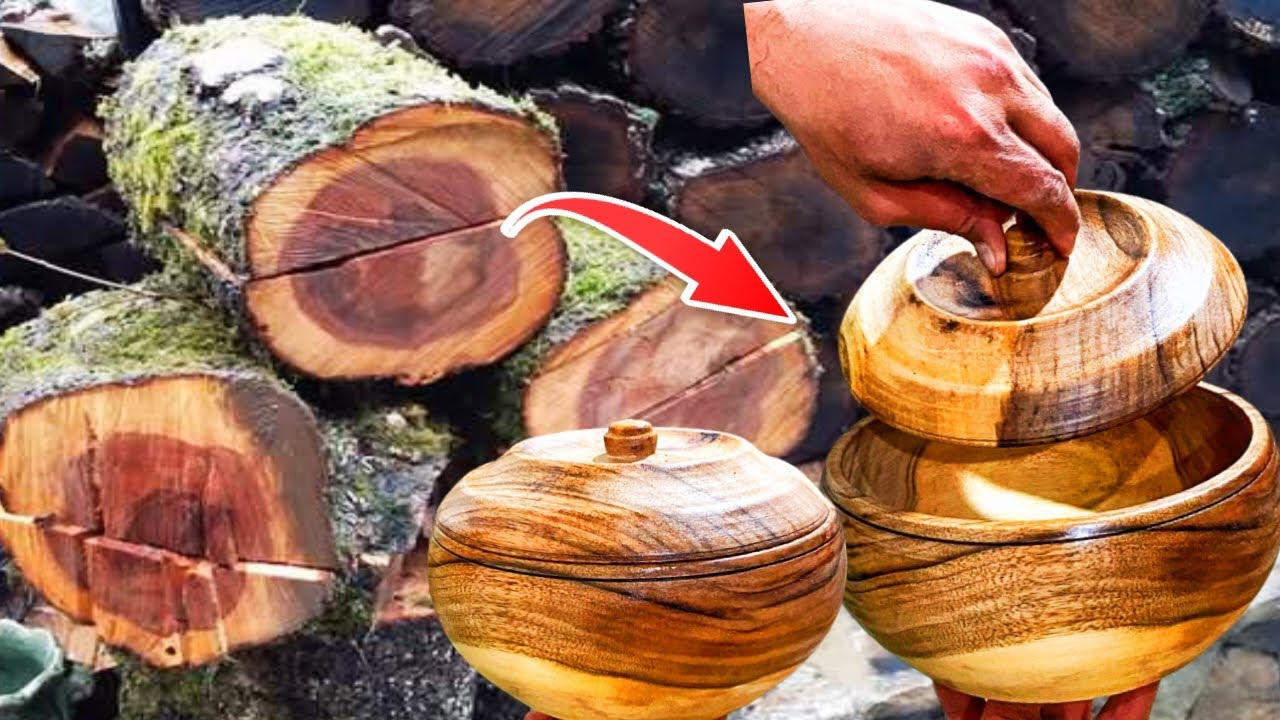 Making A Walnut Wood Pot : DIY Wood Arts: Woodturning Ideas:Wood ...