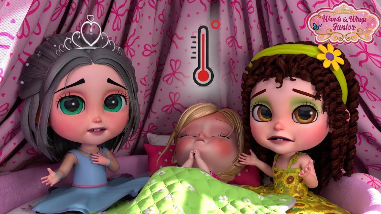 Princess Got Sick 😥 | Head shoulders knees and toes | Princess Fun ...