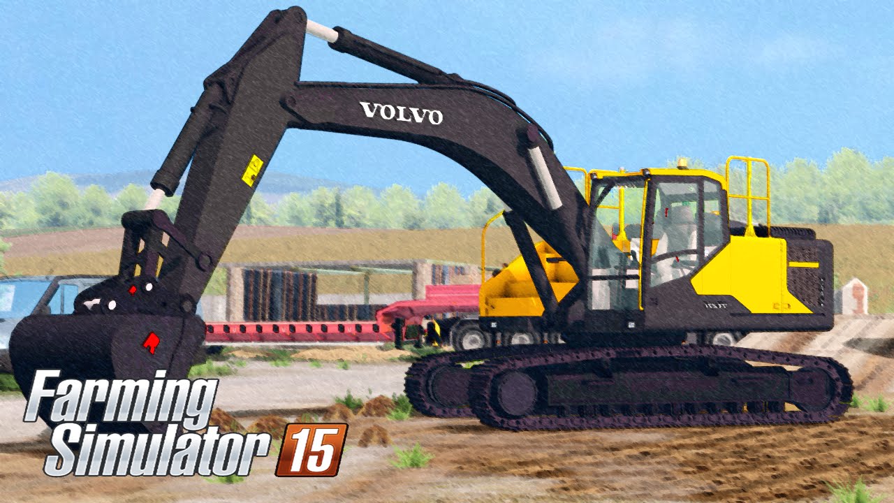 Farming Simulator 15 - Volvo EC300E Excavator - YouTube