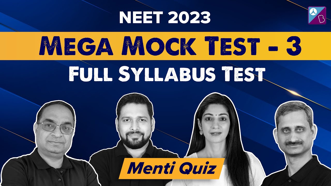 NEET 2023 Full Syllabus Mock Test - 3 | Menti Quiz - YouTube
