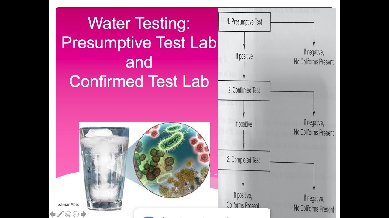 Water Testing: Presumptive and Confirmed Tests Labs - YouTube