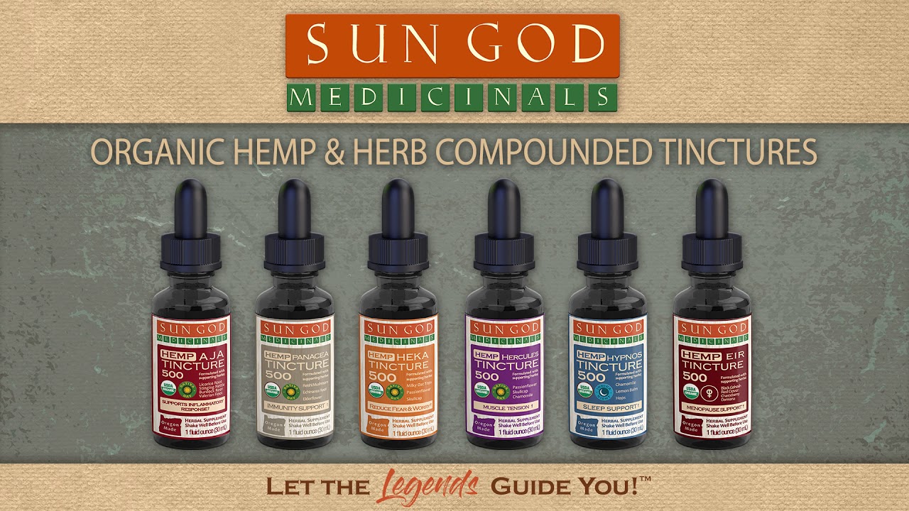 Sun God Medicinals Organic Hemp and Herbal Tinctures - YouTube