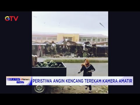 Angin Kencang Terjang Pasar di Kab. Muda Terekam Kamera Warga #BuletiniNewsPagi 17/11