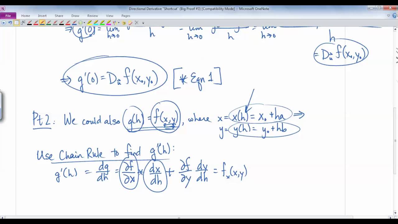 ATMH - Unit 9 - Gradient and Directional Derivative (Big Proof #3 ...