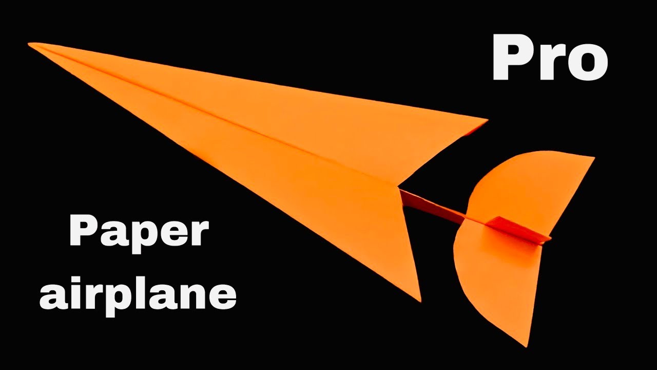 How to make a pro paper airplane easy / Paper plane sonic / Super fast ...