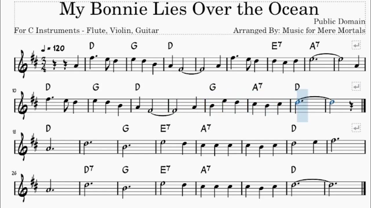 My Bonnie - Beginner - Play Along for C Instruments - YouTube