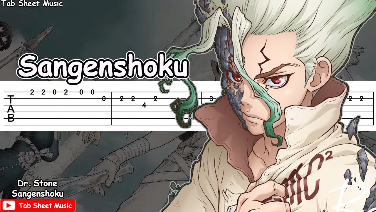 Dr. Stone OP 2 - Sangenshoku Guitar Tutorial - YouTube