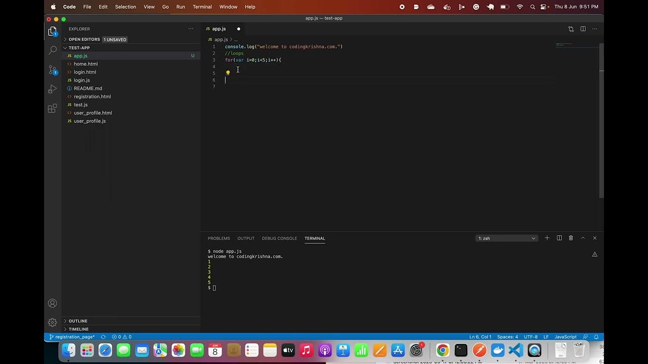 js for loop - YouTube