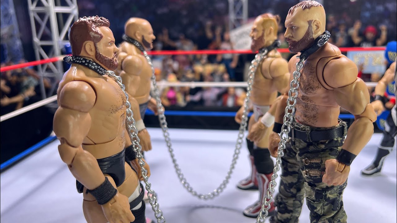 WWE Figure Match- Double DogCollar Match TWFC Wrestlemania (FTR vs Mox ...