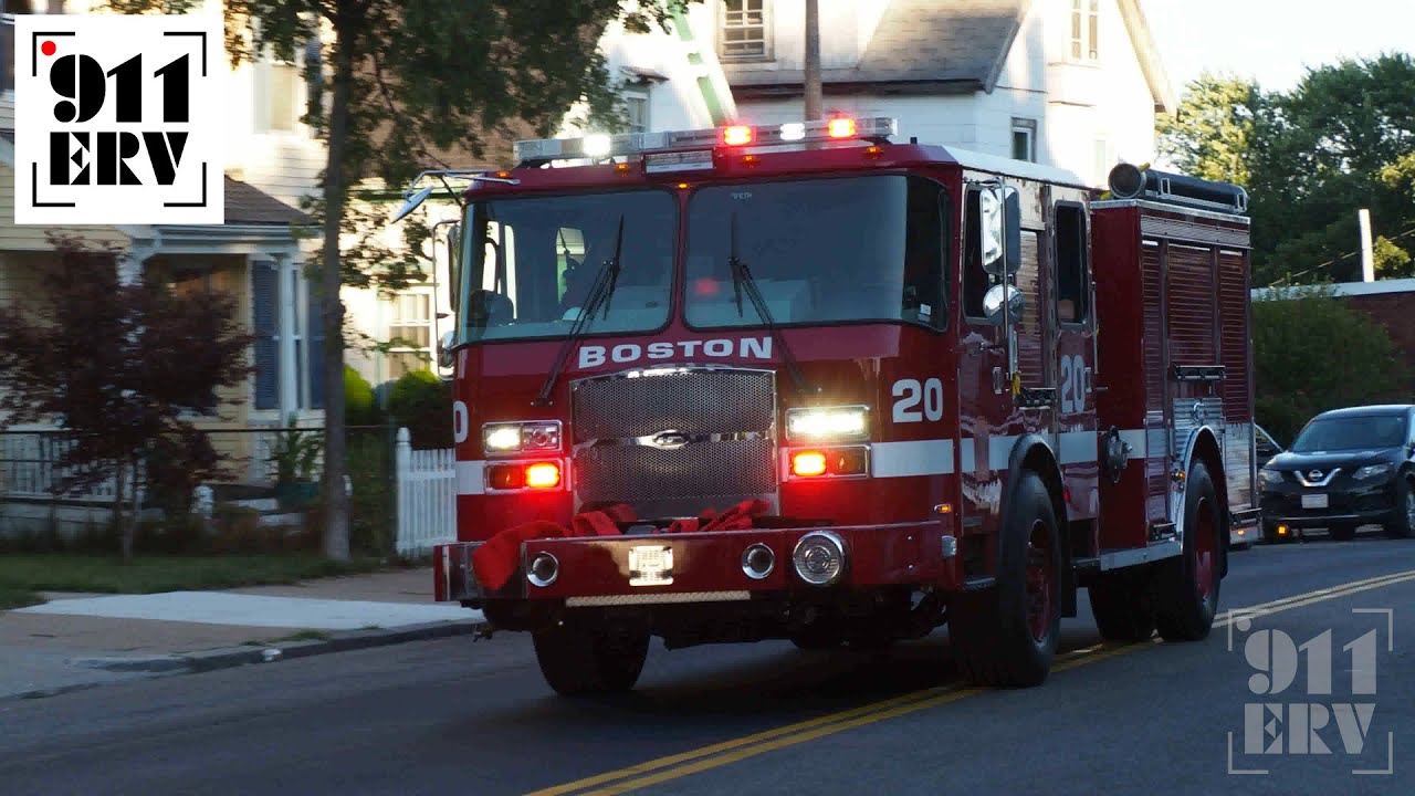 Boston Fire Engine 20 Responding - YouTube