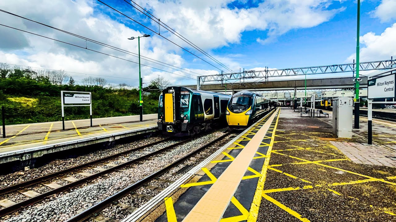 Trains at Milton Keynes central (tones + class 730 LNWR + class 325 ...