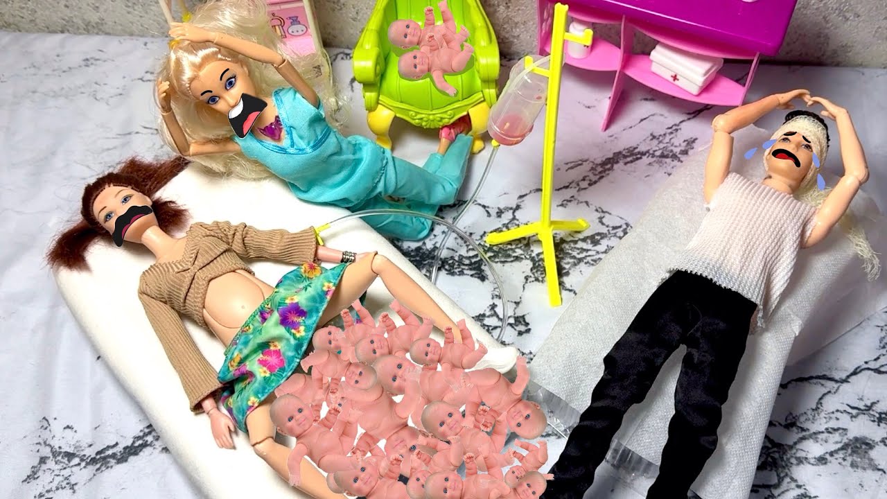 4 Minutes Satisfying Pregnant Women Giving Birth Playset, Doctor Toys ...