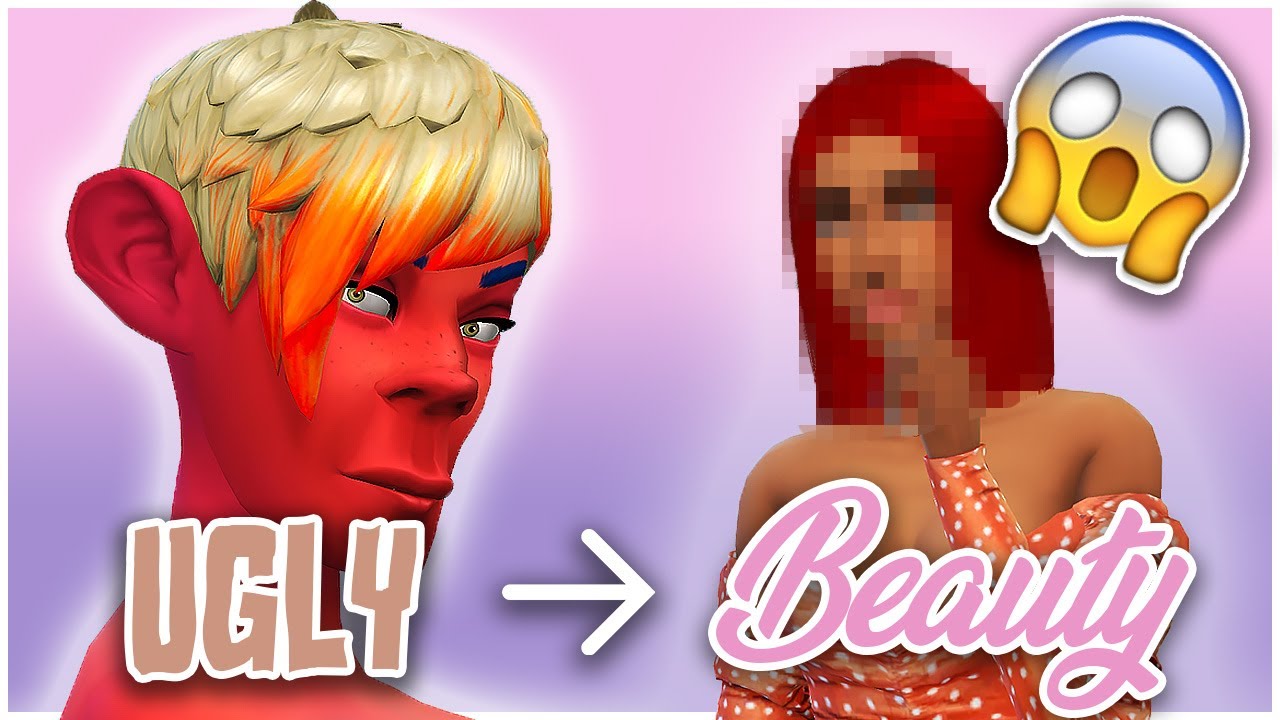 UGLY TO BEAUTY CHALLENGE IN THE SIMS 4 + I Tried ALPHA CC 😱 - YouTube
