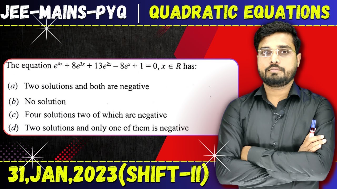 JEE Mains 2023 PYQ [31,JAN,2023(Shift-I)] || JEE PYQ Solutions ...