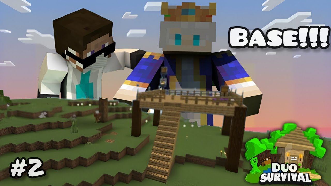 Minecraft Duo Survival #2: Constructing the Perfect Base! - YouTube