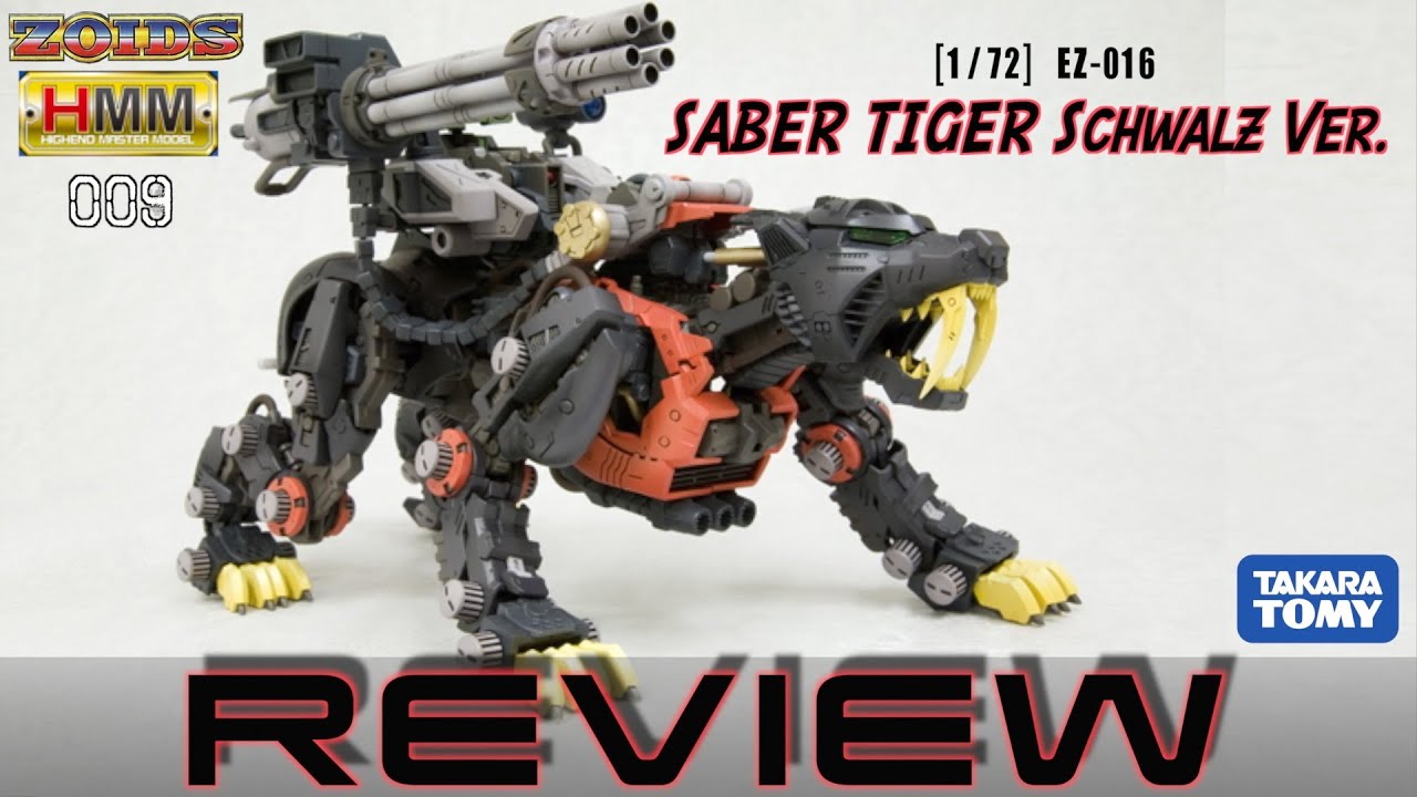 ZOIDS Saber Tiger Schwalz Ver. 1/72 - Review - YouTube