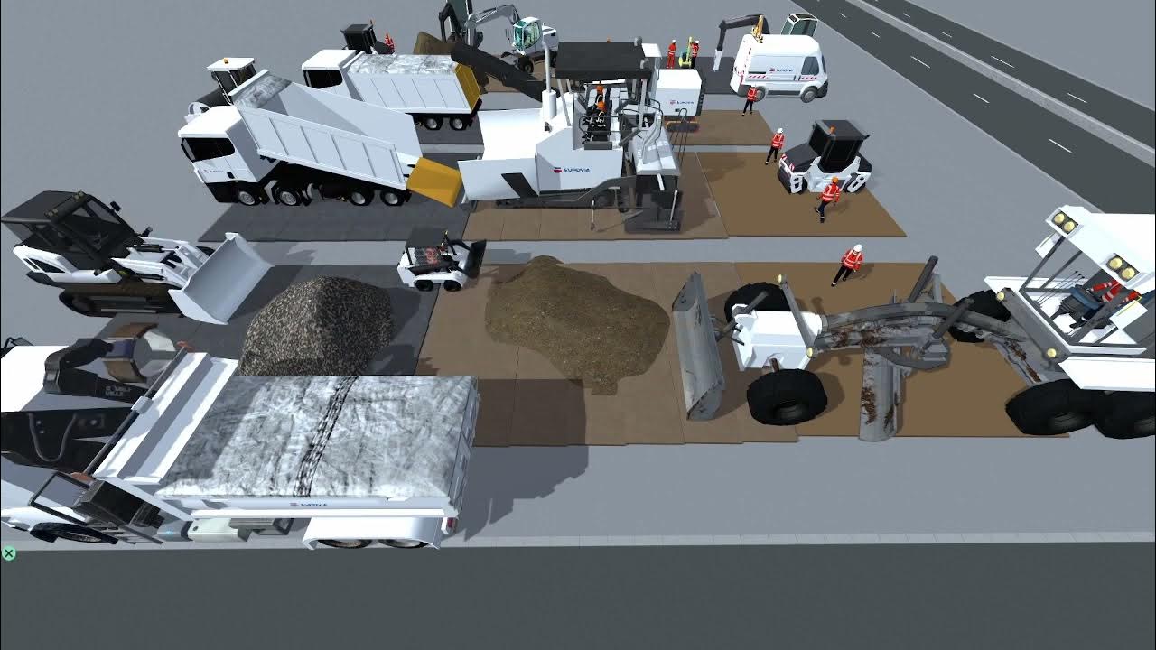 Animation des engins Eurovia - YouTube