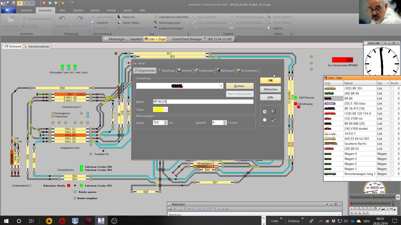 TrainController 9.0 Gold A4 #21 Lokadressen, automatisch mit anzeigen ...