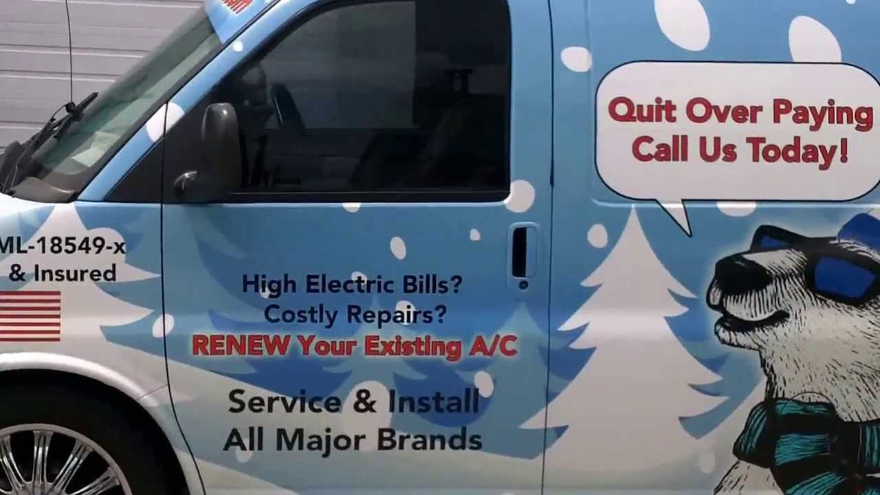 HVAC Air Conditioning Vehicle Wrap Miami Florida - YouTube