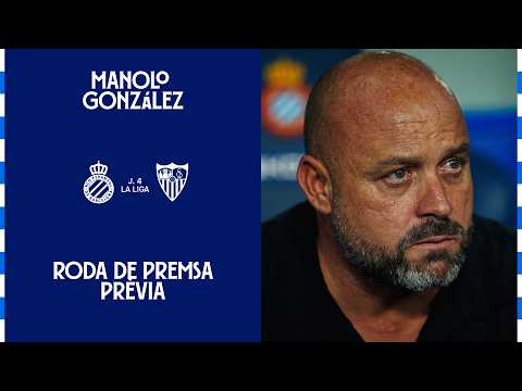 🎥 MANOLO GONZÁLEZ, roda de premsa prèvia a l’#EspanyolSevillaFC