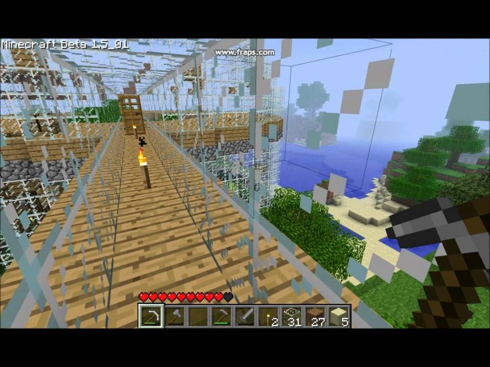 Minecraft - Glass Dome - YouTube