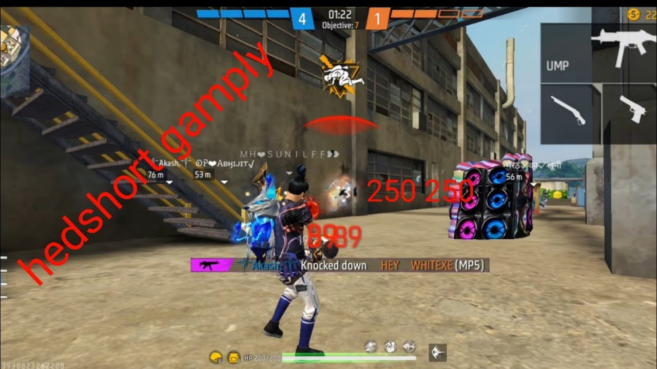 free fire 1vs1 op gameplay hedshort - YouTube