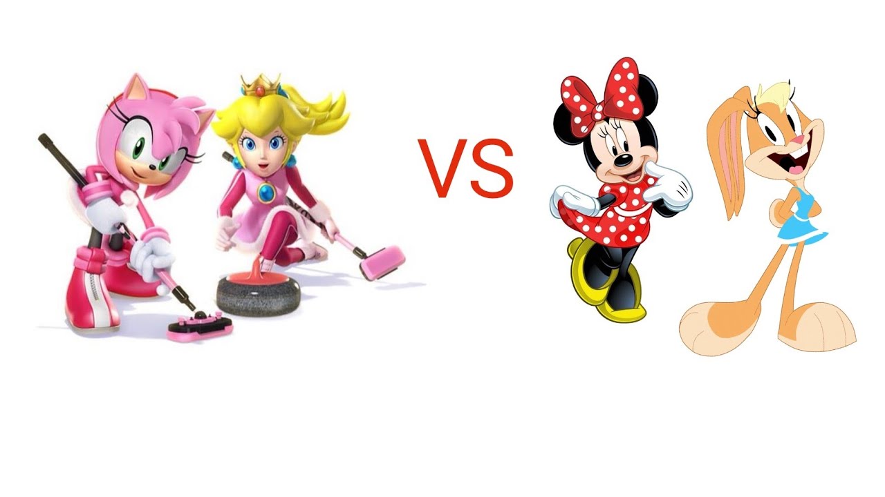 mugen amy/peach vs minnie mouse/Lola bunny - YouTube