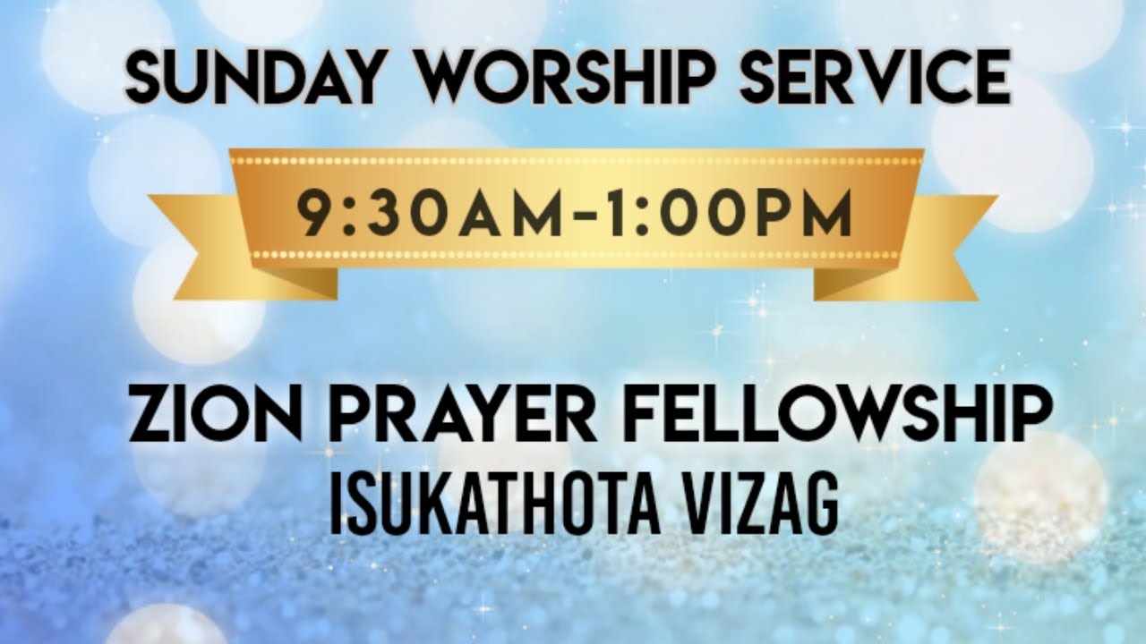 SUNDAY WORSHIP SERVICE LIVE |24 MAY 2020 |Zion prayer fellowship ...